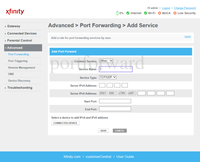 Arris TG1682G Router Port Forwarding Guide