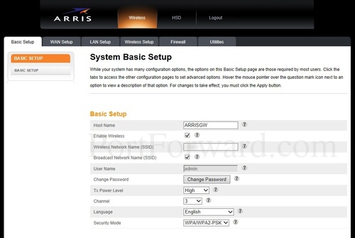 Fastest Arris TG862G-NA Router Open Port Instructions