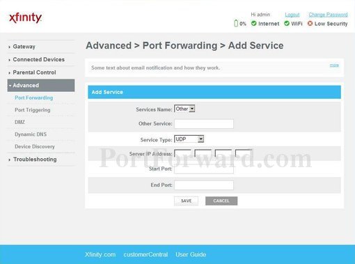 Arris TG862G Router Port Forwarding Guide