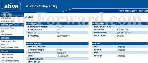Easiest Way to Forward Ports on the Ativa RTL8139 Router