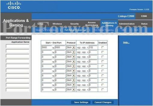 Simple Cisco Linksys E2000 Router Port Forwarding Guide