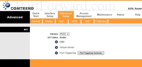 Easiest Way to Get an Open Port on the Comtrend AR-5302 Router