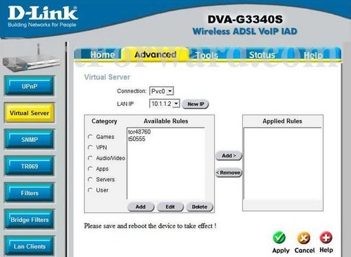 How to Forward Ports in a D-Link DVA-G3340S Router