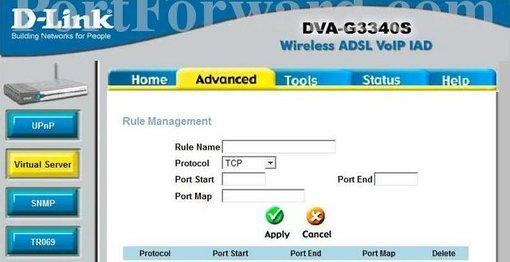 How to Forward Ports in a D-Link DVA-G3340S Router