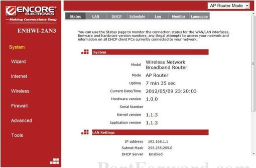 Encore ENHWI-2AN3 Router Port Forwarding