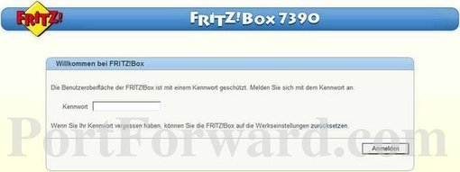 Open Ports on the FRITZ BOX WLAN 7390 Router