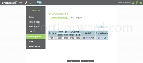 Green Packet DT-235 Router Open Port Guide