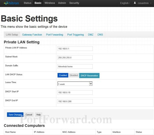 Fastest Hitron Technologies CGN3 ROG Router Port Forwarding Steps