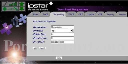 Open Ports on the IPSTAR Satellite Modem Router