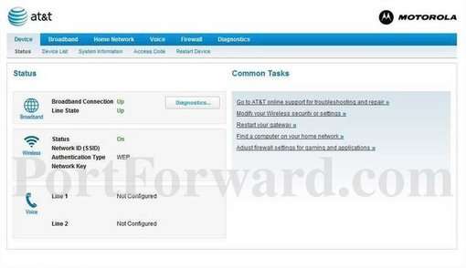 Motorola NVG510 Router Port Forwarding Steps