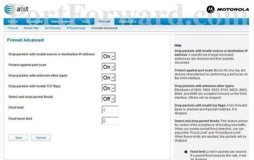 Motorola NVG510 Router Port Forwarding Steps