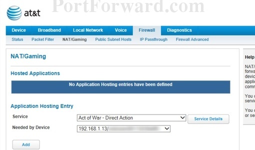 Simple Motorola NVG595 Router Port Forwarding