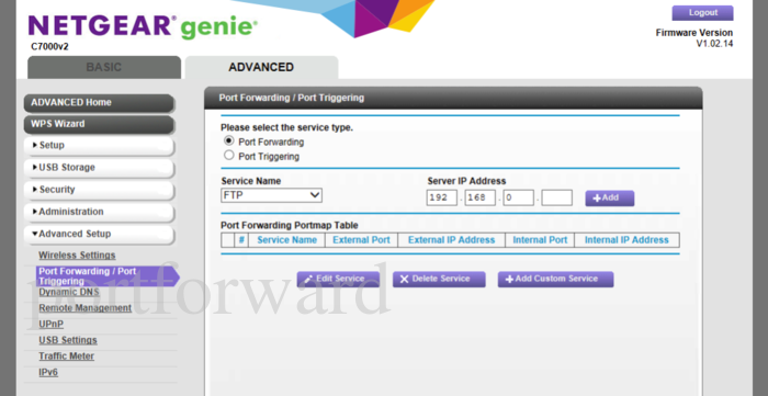 Forwarding Ports in a Netgear C7000v2 Router