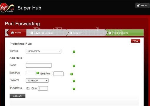 Simple Netgear Super Hub 2 Router Open Port Instructions