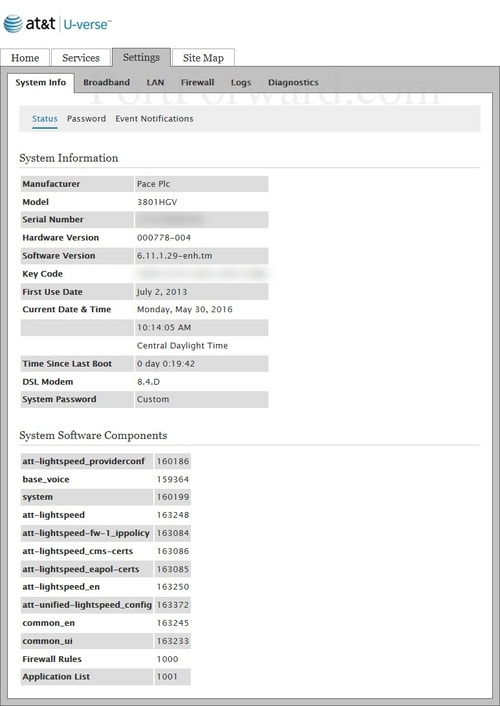 How to Port Forward a Pace Plc 3801HGV Router