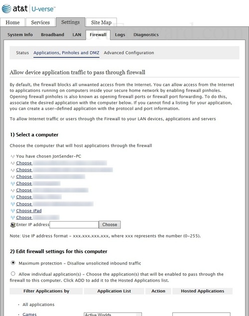 Easiest Way to Forward Ports on the Pace Plc 5268AC Router