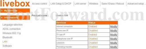 Simple Sagem Livebox 7359 Router Port Forwarding Instructions