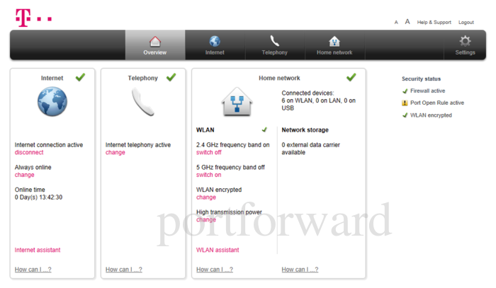 SerComm Speedport Plus Router Port Forwarding Instructions