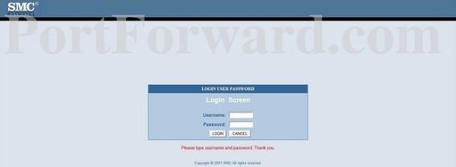 Forwarding Ports in a SMC SMC8014WG-TWC Router