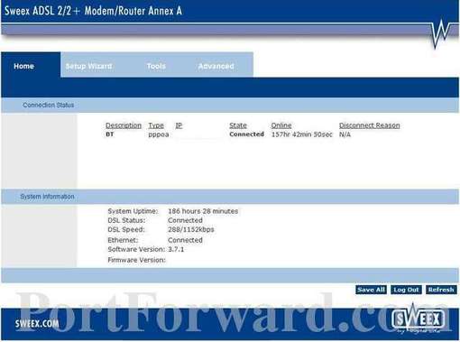 Simple Instructions to Help Setup a Port Forward on the Sweex MO200UK Router