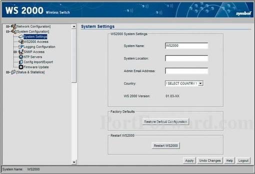 Simple Symbol WS-2000 Router Open Port Instructions