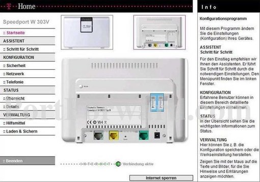 Easiest Way to Get an Open Port on the T-Com Speedport W303V Router