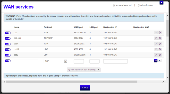 Technicolor TG799vacXTREAM Router Port Forwarding