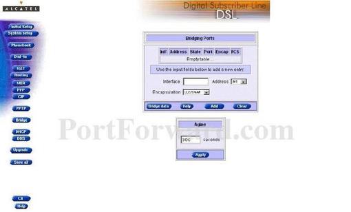 Thomson Alcatel SpeedTouch Firewall Router Open Port Guide