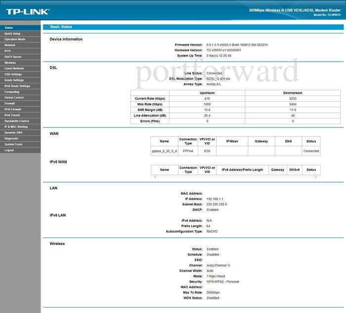 Opening Ports in a TP-Link TD-W9970 Router