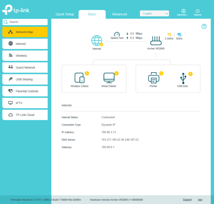 TP-Link VR2800 Router Port Forwarding Steps