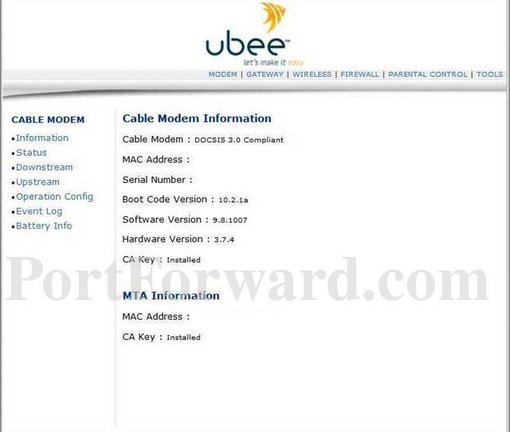 Simple Ubee DDW 3611 Router Port Forwarding Instructions