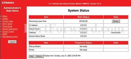 Easiest Way to Forward Ports on the US Robotics USR8000A Router