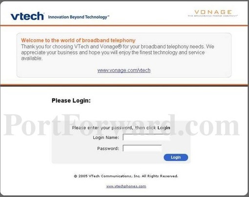 Vtech ip8100 Router Open Port Instructions