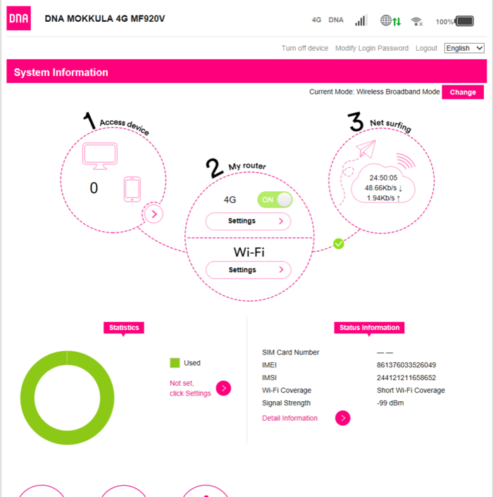 Opening Ports in a ZTE DNA Mokkula 4G MF920V Router