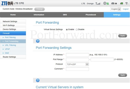 How to Port Forward a ZTE MF283 Router