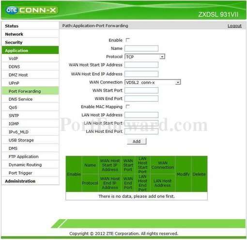 Simple ZTE ZXDSL 931VII Router Open Port Guide